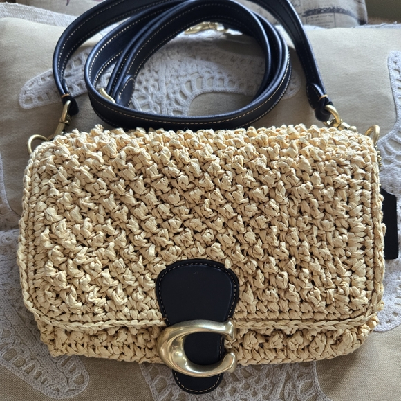 Coach | Bags | Coach Soft Tabby Straw Shoulder Crossbody Bag | Poshmark
